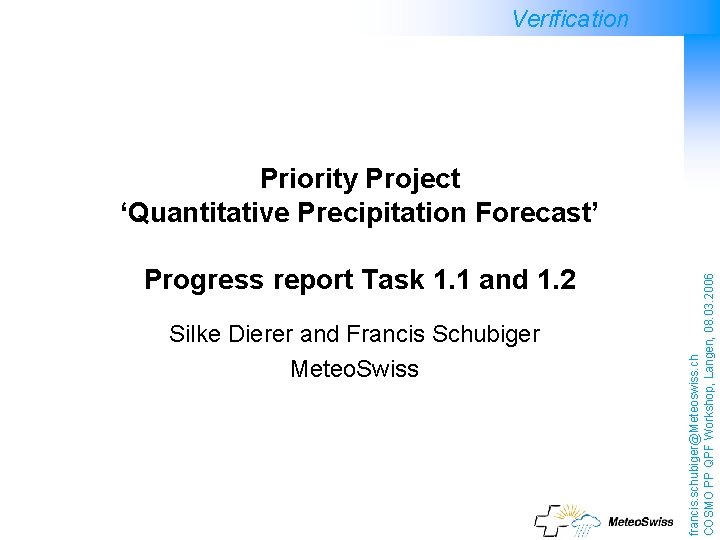 Verification Progress report Task 1 1 and 1