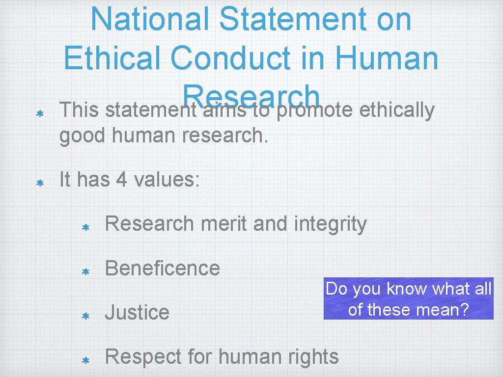 Research and Reporting To start Remember this experiment