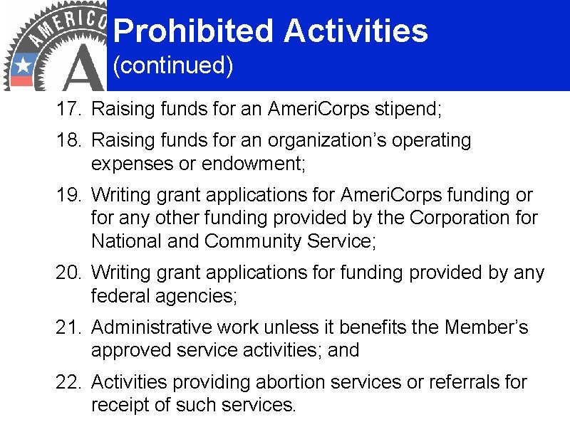 Bonner Ameri Corps 101 What is Ameri Corps