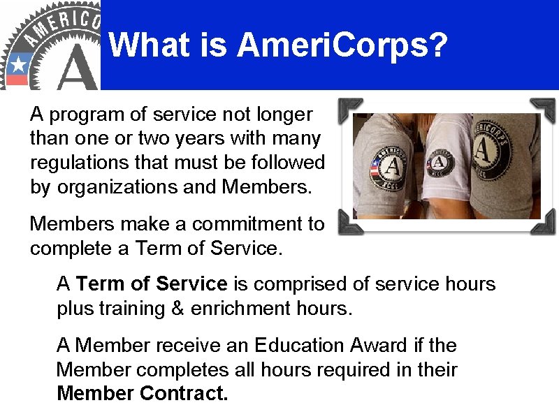 Bonner Ameri Corps 101 What is Ameri Corps