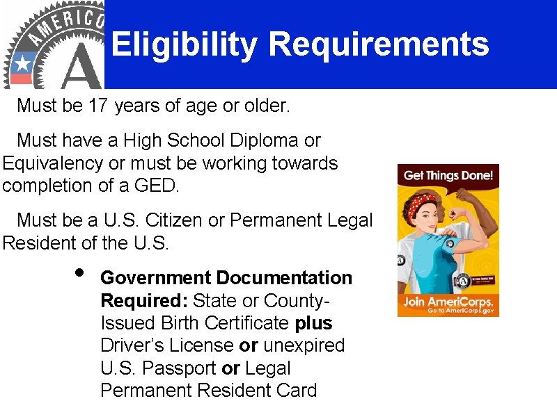 Bonner Ameri Corps 101 What is Ameri Corps