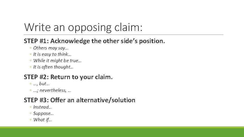 Quick Write 2 On a half sheet of