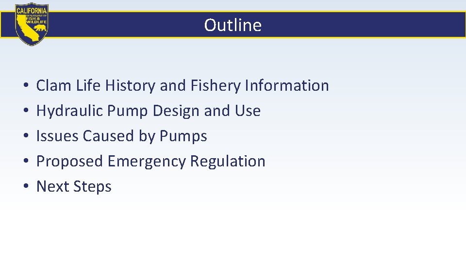 Emergency Regulation Recreational Clams Sand Crabs and Shrimp