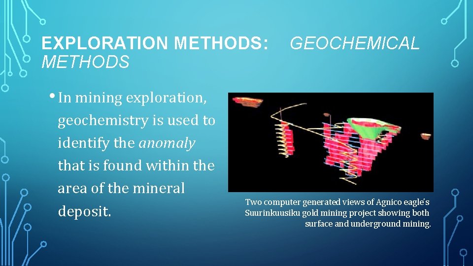 EXPLORATION OF MINERAL DEPOSIT AREA SELECTION Area selection