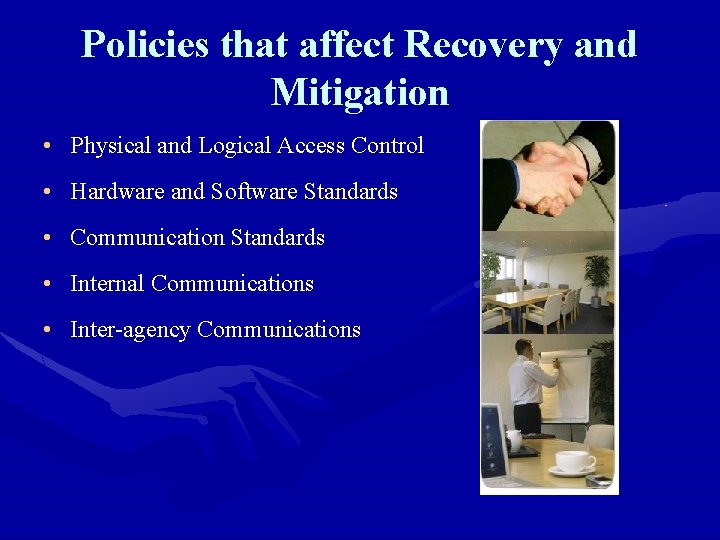 Recovery and Mitigation in the TMC Sponsored by