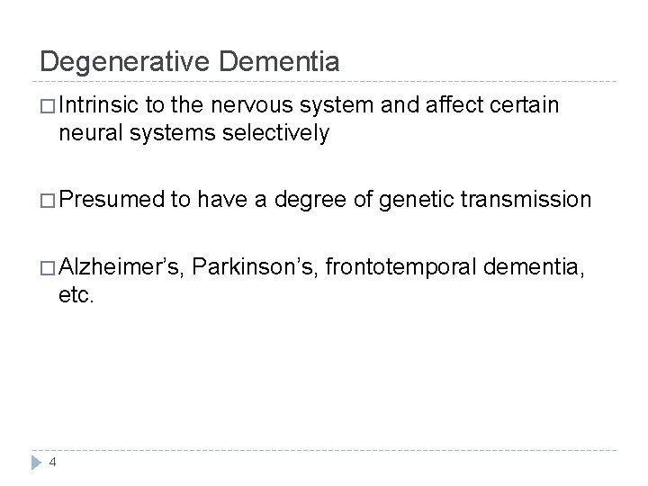 The Malfunctioning Mind Degenerative Diseases of the Brain
