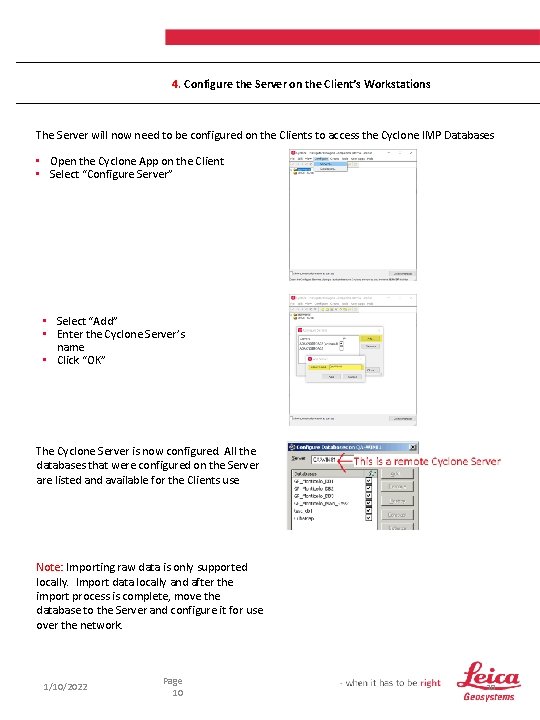 Leica Cyclone Server Installation Guide Version 2020 1