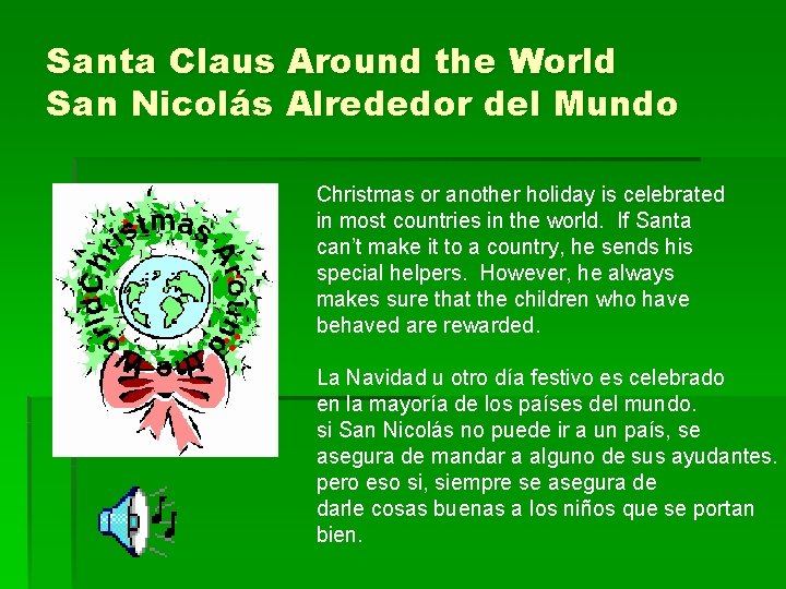 Santa Claus Around the World San Nicolas Alrededor