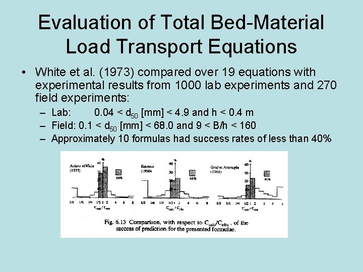 Fluvial Hydraulics CH6 Total Load Transport Total Load