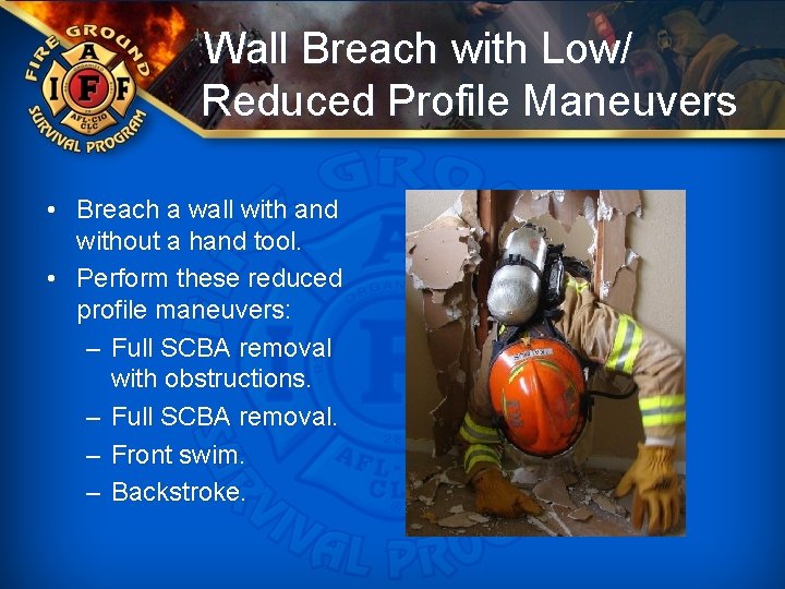 Fire Ground Survival Chapter 4 SelfSurvival Skills Objectives