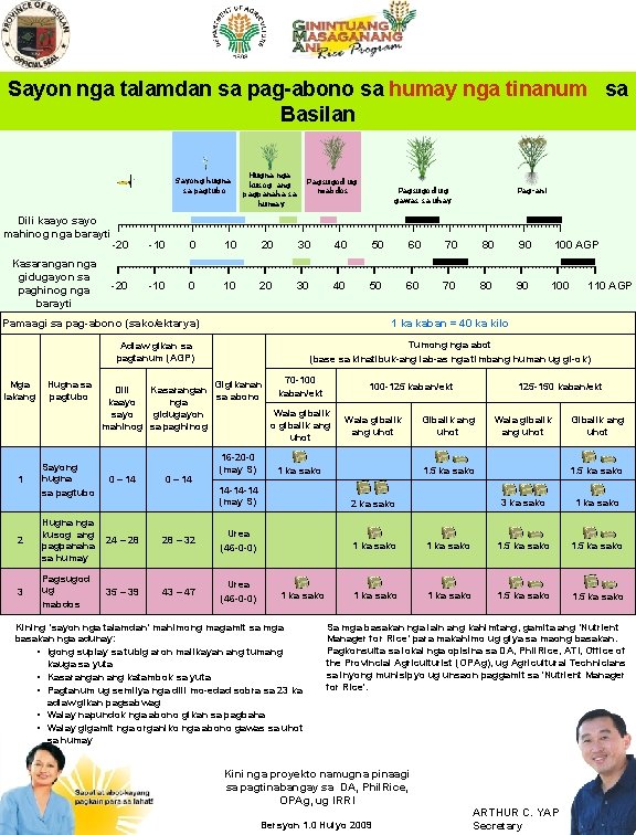 Quick guide for fertilizing transplanted rice in Basilan