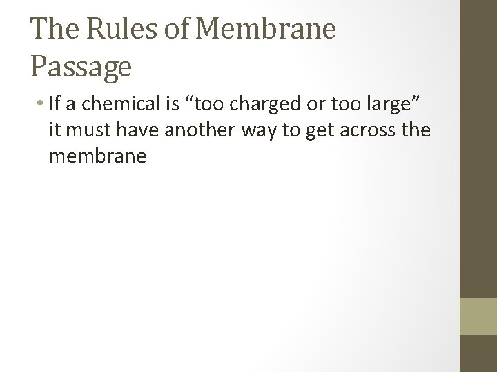 Membrane Structure and Transport Section 3 2 Chapter