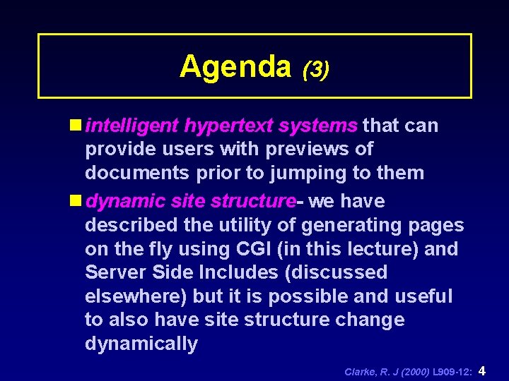 BUSS 909 Office Automation Intranets Lecture 12 Advanced