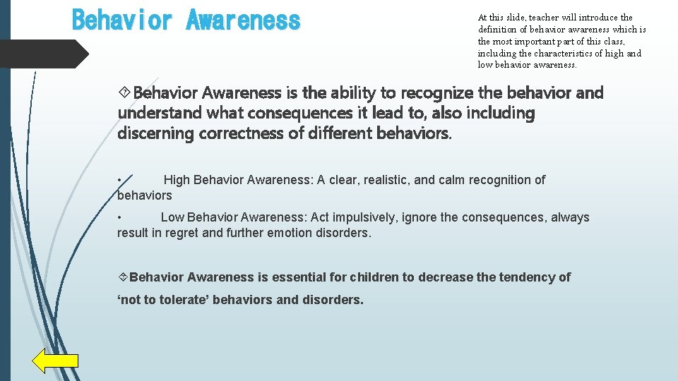 Children Behaviors and Awareness Early Childhood Education Children