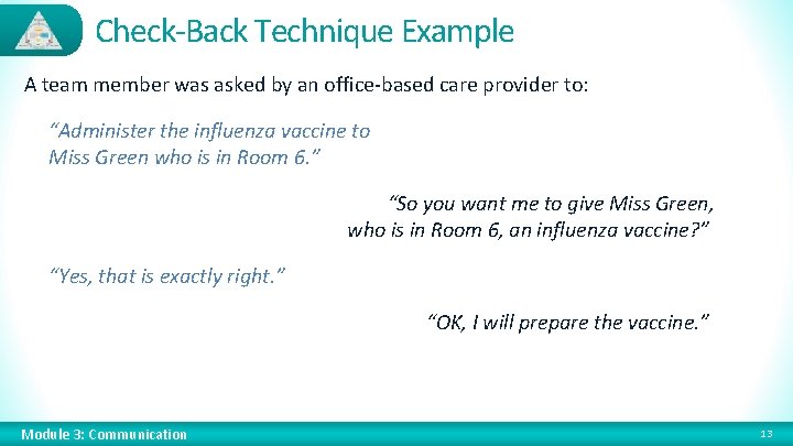 Welcome to OfficeBased Care Online Course Module 3