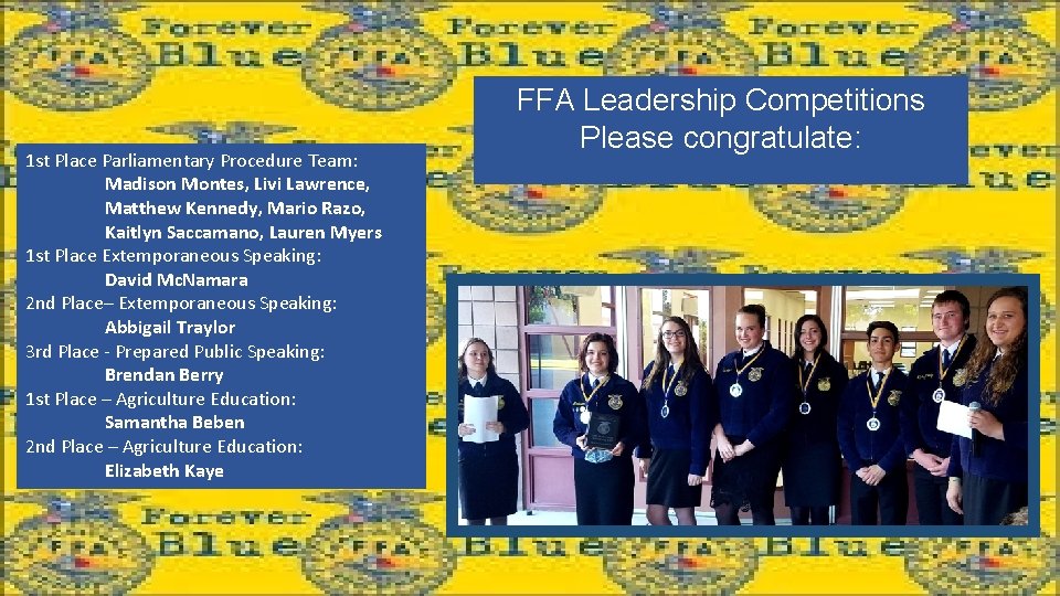 Here are todays announcements The NHS Banquet will