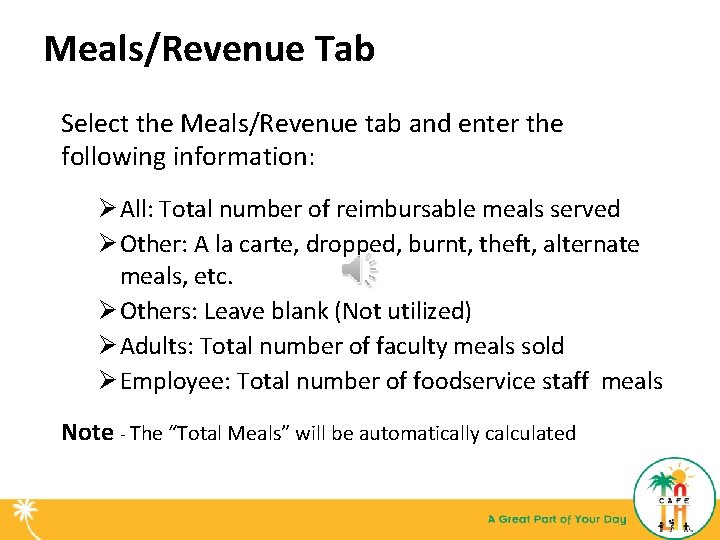Production Worksheets and Menu Production Records Provided by