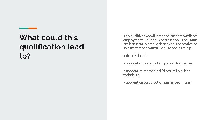 Construction and the Built Environment Conwy Linc Construction