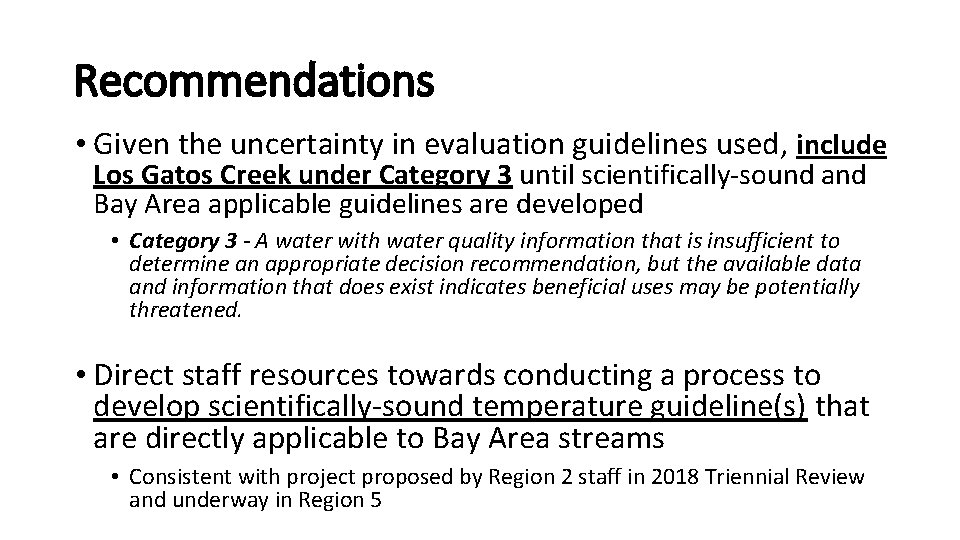 Which Guidelines are Applicable to Bay Area Streams