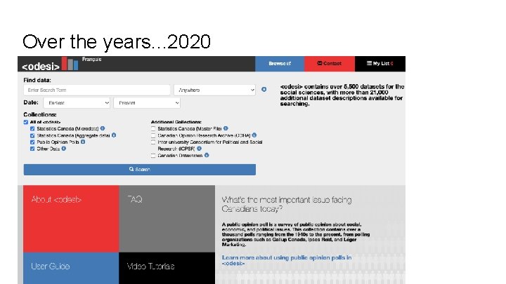 ODESI Reflecting on 10 years of collaboration in
