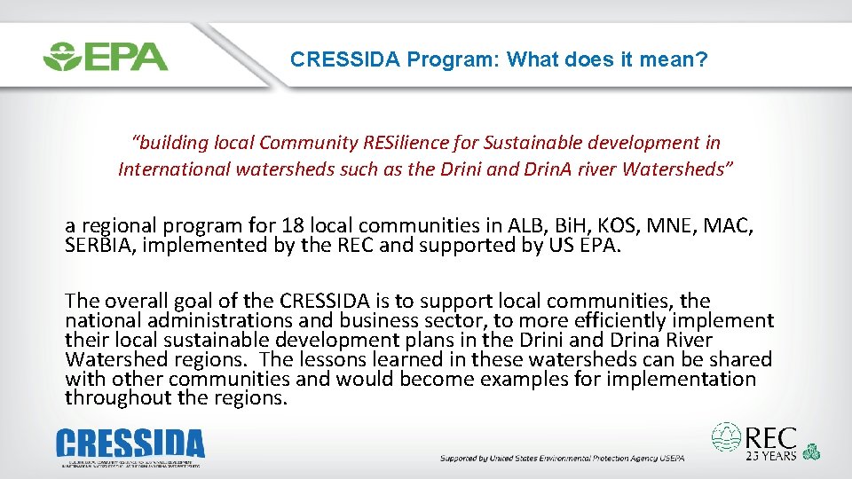 CRESSIDA Building communication bridges over rivers in Balkans