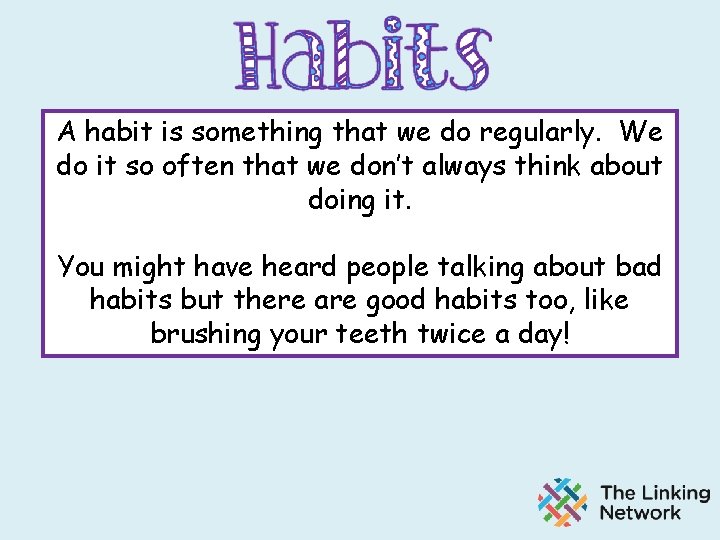 To think about ways we can build an