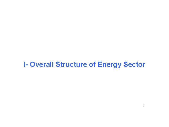 Cambodia Electricity Contents I Overall Structure of Energy