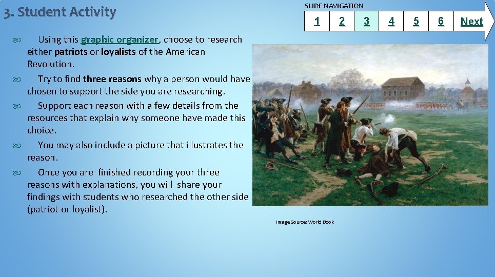 Loyalists and Patriots Two sides during the American