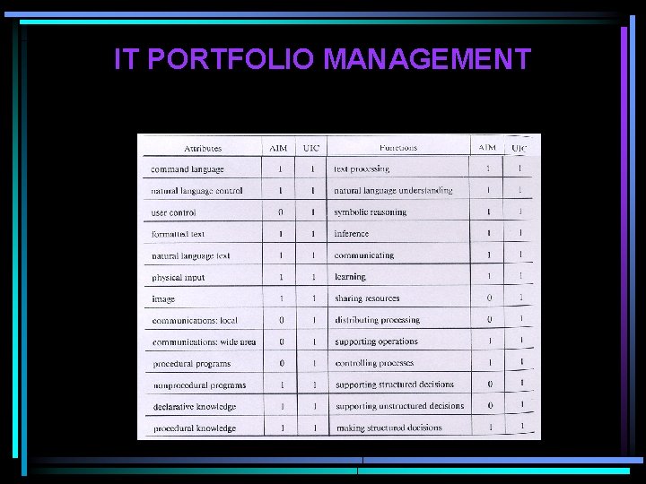 1242 2219 Information System Economics IT PORTFOLIO MANAGEMENT