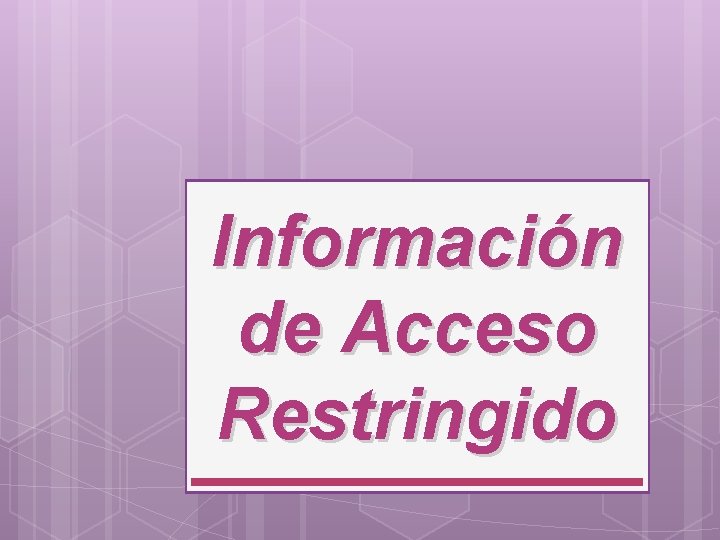 Tipos de Informacin TEMARIO Clasificacin de la Informacin