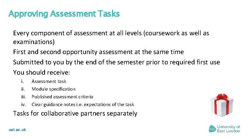 UEL Guidelines for External Examiners at The University