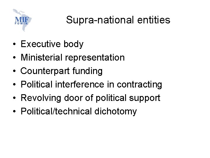 regional projects role results and challenges for supervision