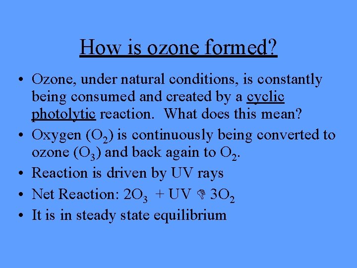 Ozone Depletion Topic 5 Atmosphere A S S