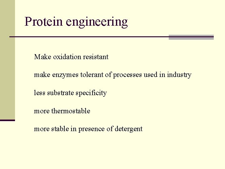 Industrial Enzymes BIOL 431 Introduction n Industrial vs