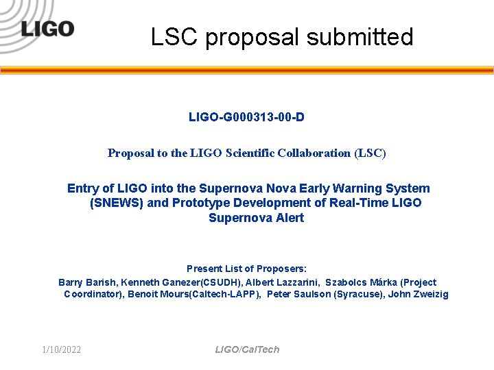 Laser Interferometer GravitationalWave Observatory LIGO External ...