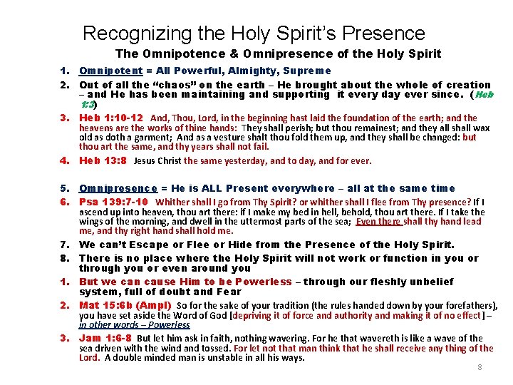 Recognizing the Holy Spirits Presence 1 Who is