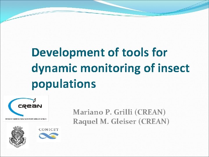 Development of tools for dynamic monitoring of insect