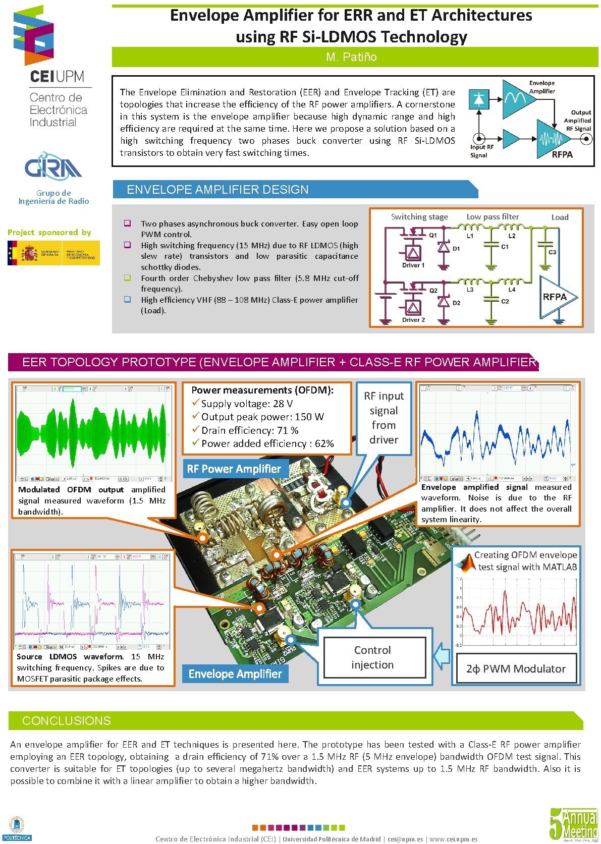 Envelope Amplifier for ERR and ET Architectures using
