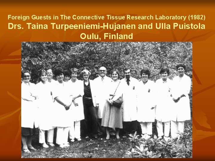 HISTORY OF CONNECTIVE TISSUE RESEARCH IN BOHEMIA MILAN