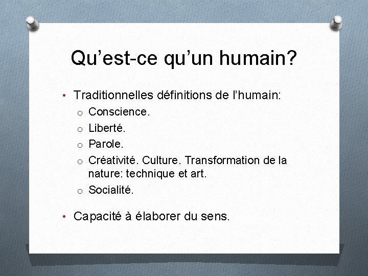 Ce qui nous fait humains Agata ZIELINSKI Matre