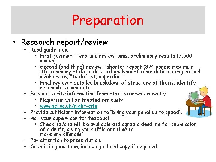 Preparing for your annual progress review FMS postgraduate