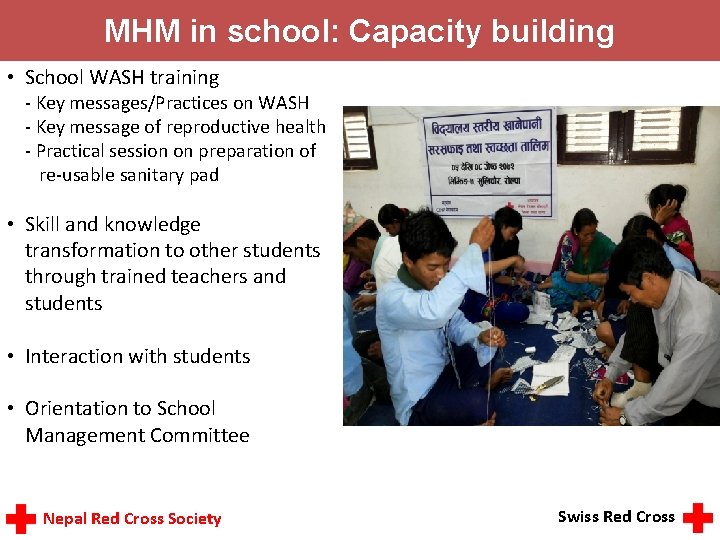 Menstrual Hygiene Management MHM in Community and School