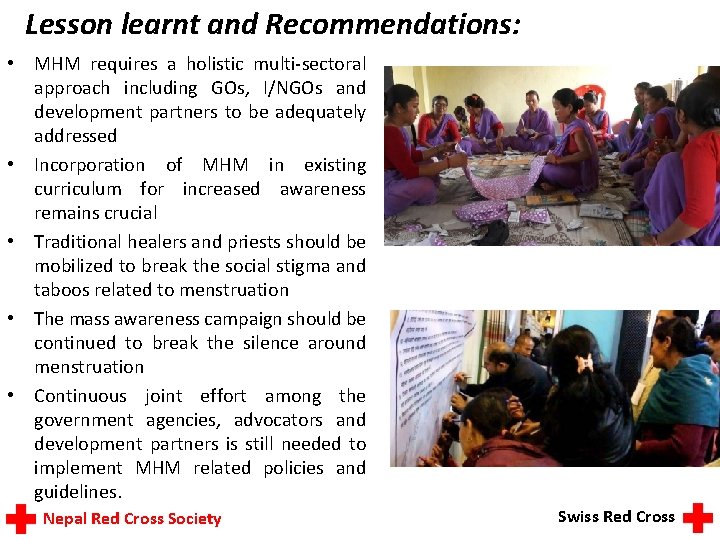 Menstrual Hygiene Management MHM in Community and School