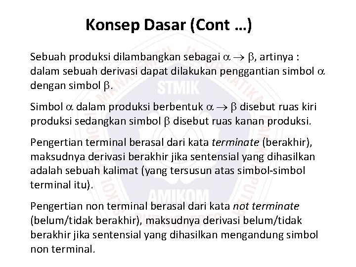 TeoriBahasadanOtomata Lecture 2 Konsep Grammar Hirarki Chomsky Outline