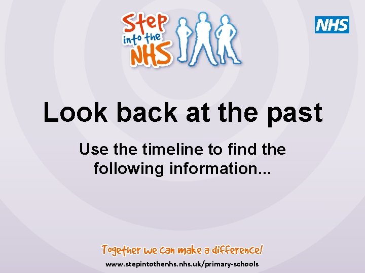 History of the NHS www stepintothenhs ukprimaryschools What
