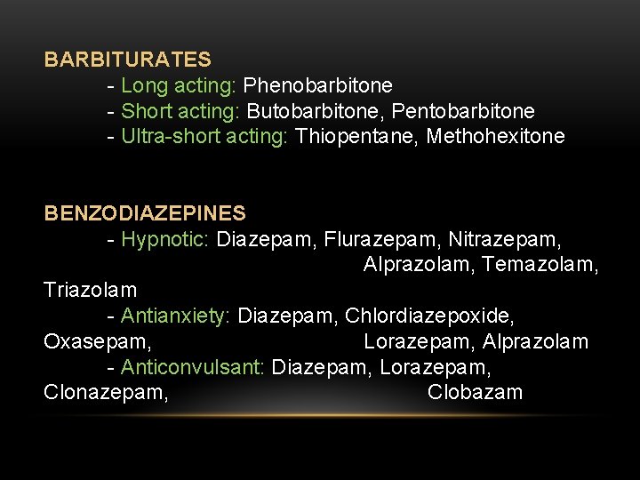 TOXICOLOGY BARBITURATE BENZODIAZEPINE POISONING Lahari Paladugu Pharm D