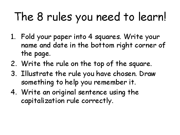 The 8 rules you need to learn 1