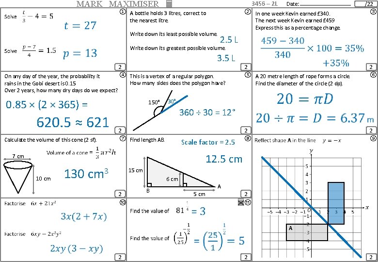 MARK MAXIMISER 3456 2 L A bottle holds