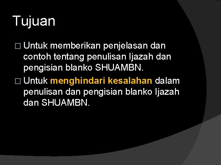 SOSIALISASI PETUNJUK TEKNIS PENULISAN DAN PENGISIAN BLANKO IJAZAH