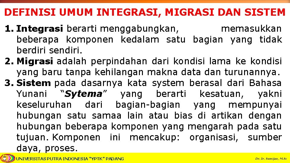 INTEGRASI APLIKASI KORPORASI DAN INFORMASI IAKI DUKUNGAN SIINTEGRASI
